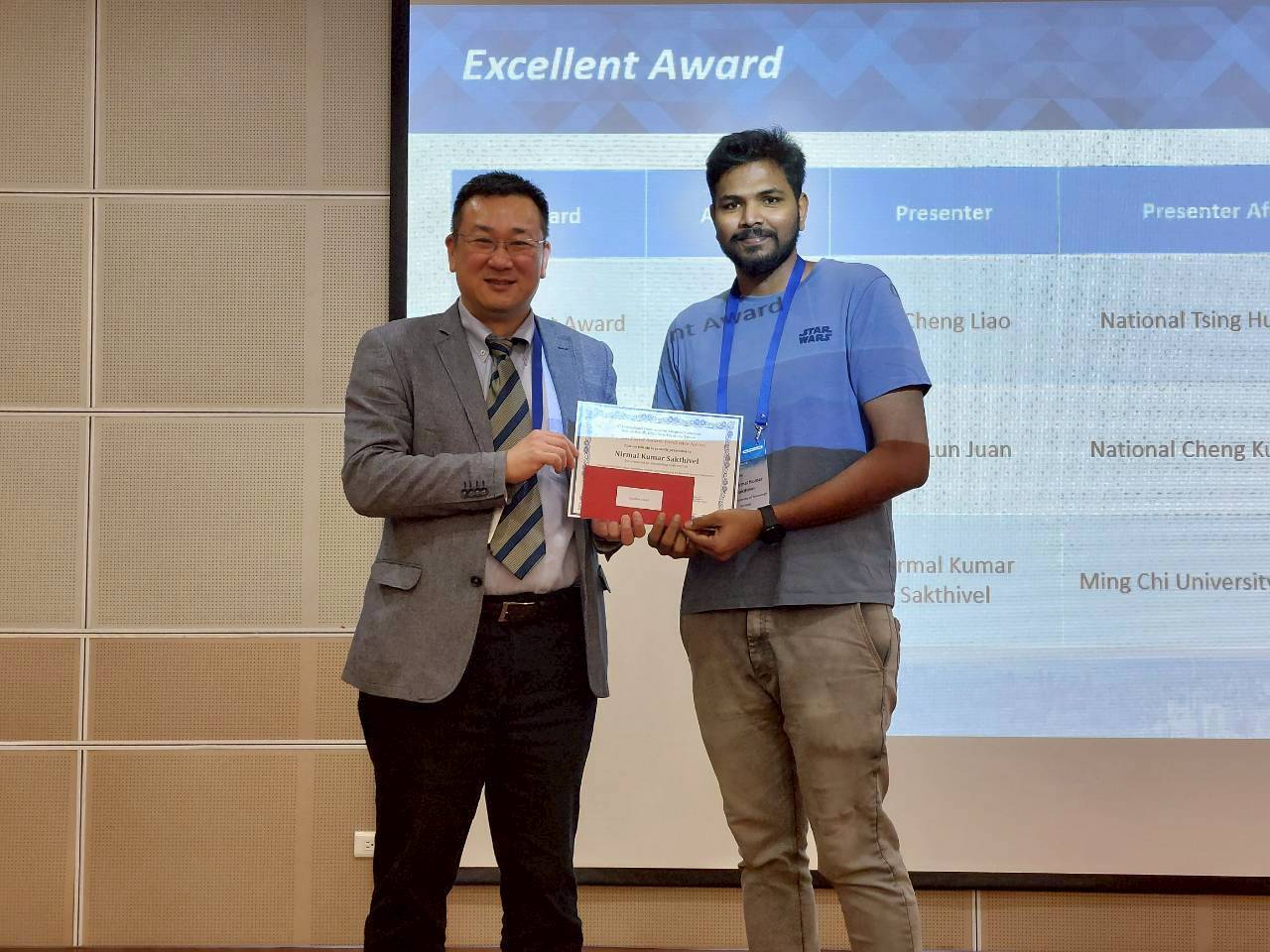 【Competition Award】Student Sakthivel Nirmal Kumar won the Excellence ...